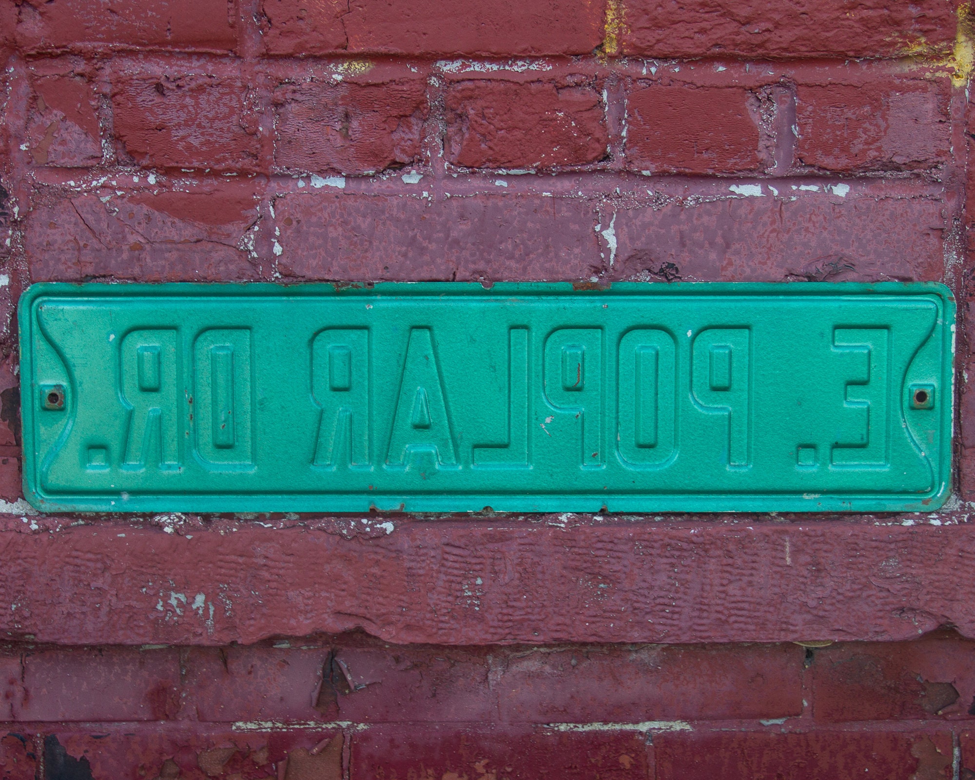 Vintage Metal Sign Poplar Drive Tree Name Garden Sign Outdoor - Etsy Canada