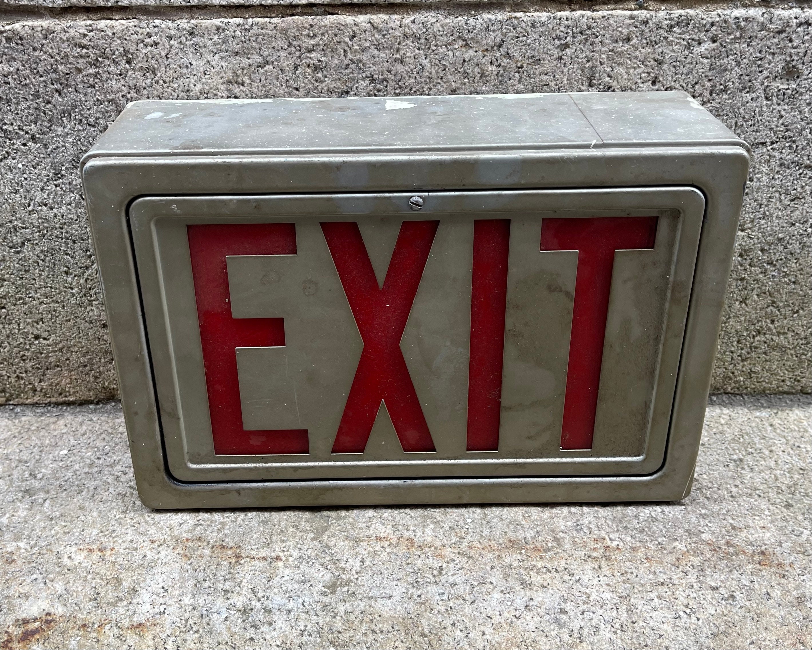 Vintage Exit Sign Metal Theater Sign Wall Hanging Exit Sign | Etsy