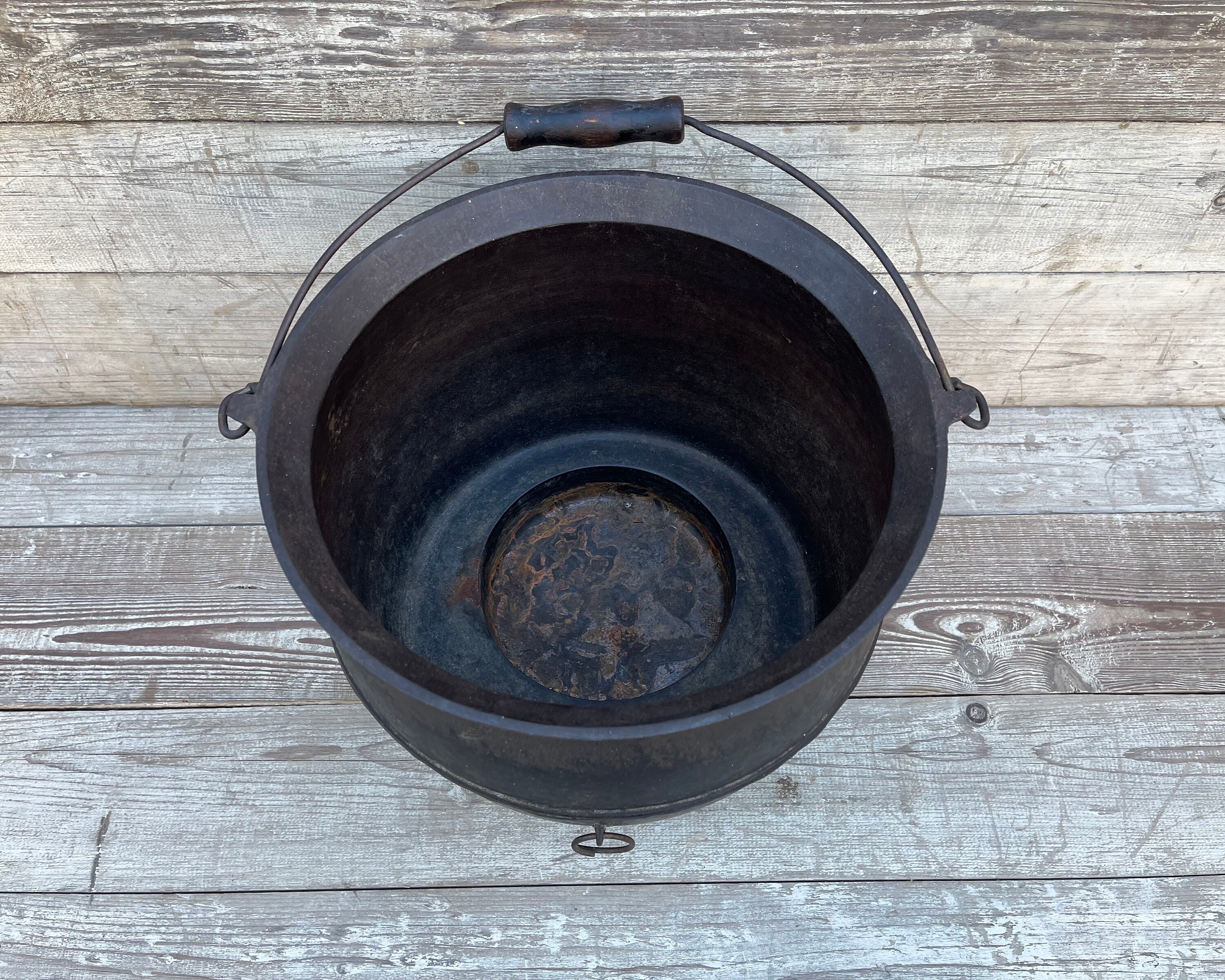 Large Antique Cast Iron Cauldron Farmhouse Antiques - Etsy