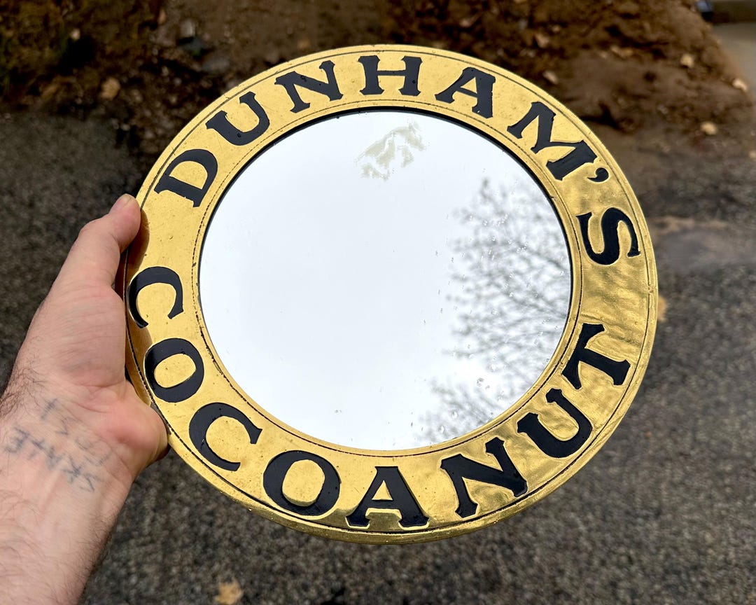 Dunham's Cocoanut Advertising Mirror Sign - Etsy
