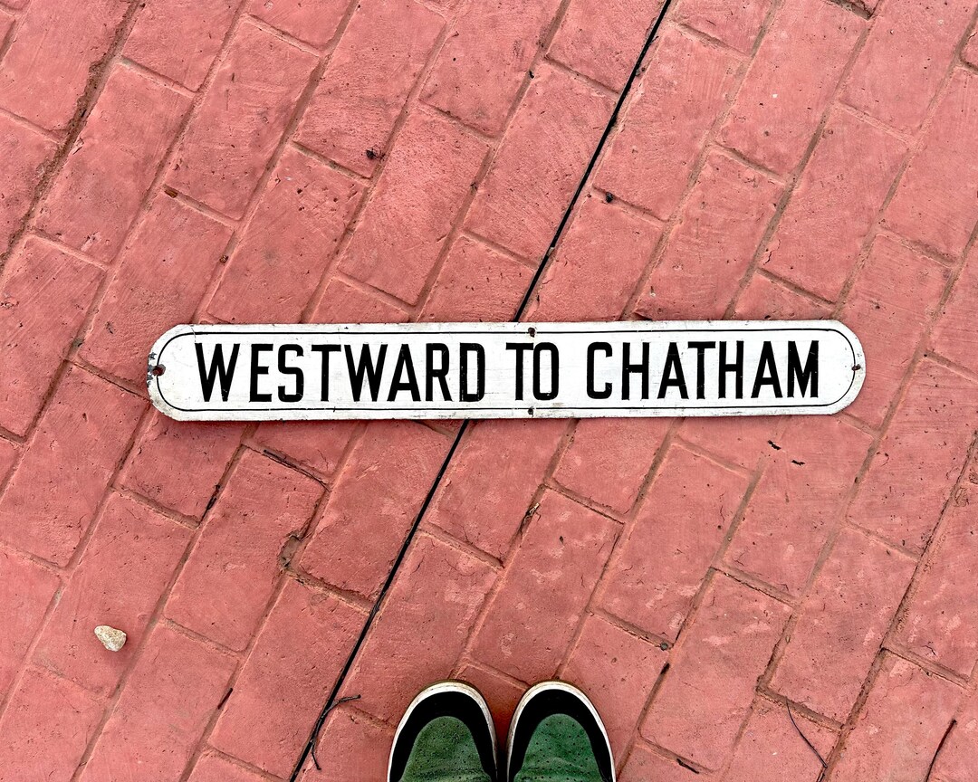 Antique New York Train Station Sign WESTWARD to CHATHAM, Early Hand ...