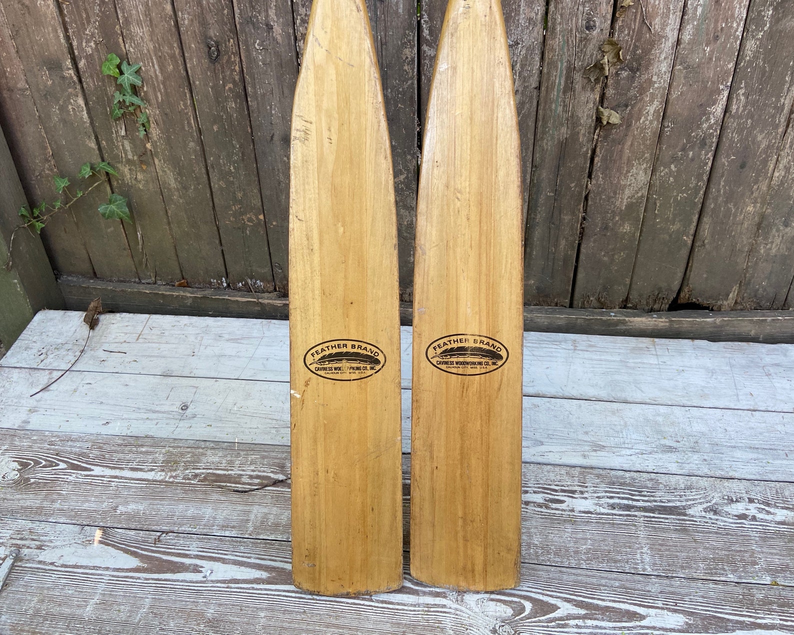 Rustic Wooden Oars 84'' Large Wood Oars Painted Lake - Etsy