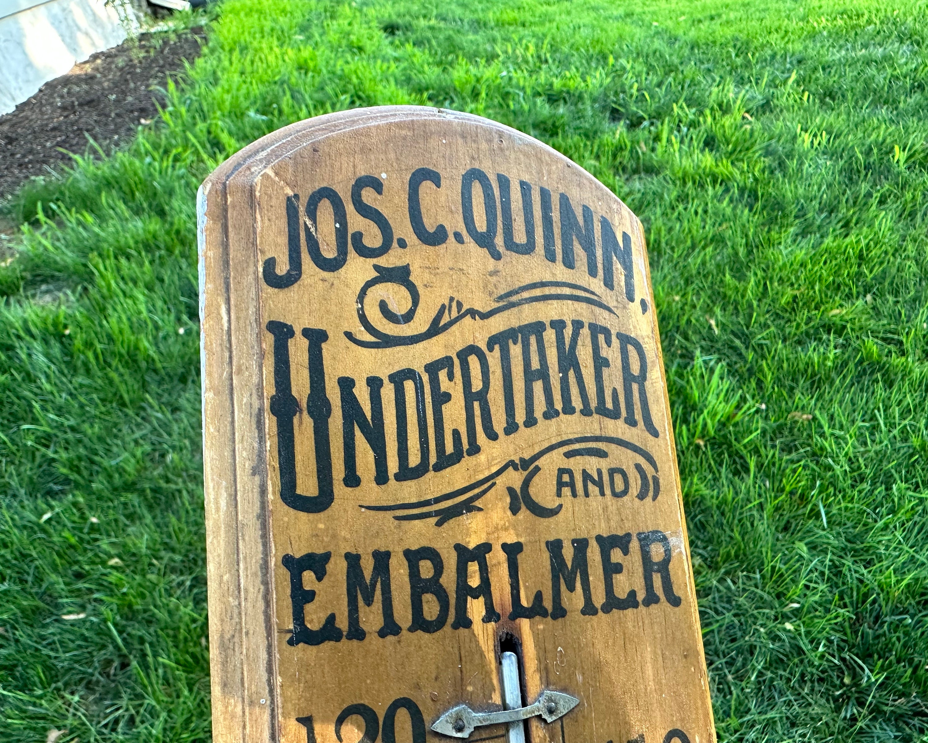Vintage Undertaker Thermometer Sign: Jos C Quinn Funeral Home Decor - Etsy