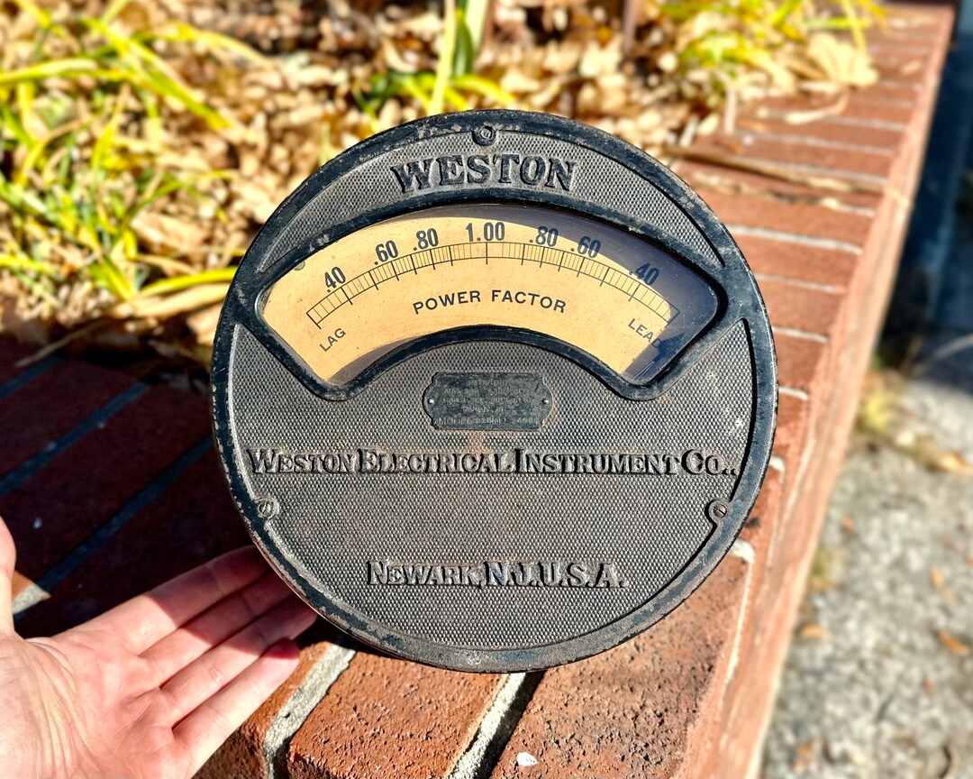 Large Antique Weston Meter Gauge Volt-milliammeter, Industrial ...