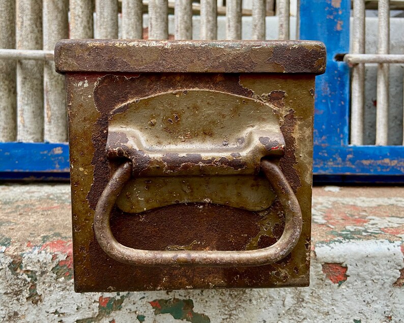 Antique Strong Box Lock Box With Latch Industrial Tool Box | Etsy