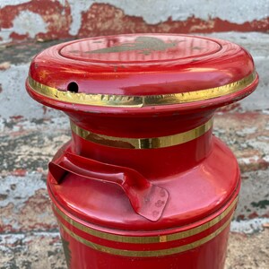 Antique Milk Can: KEYSTONE Dairy Farms, Red & Gold Eagle Decor - Etsy