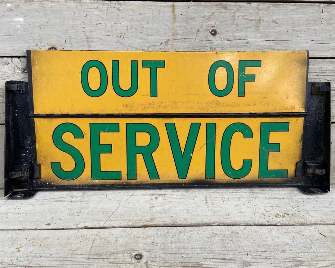 Carnival Ride Sign, OUT OF SERVICE Amusement Park Attraction Sign ...