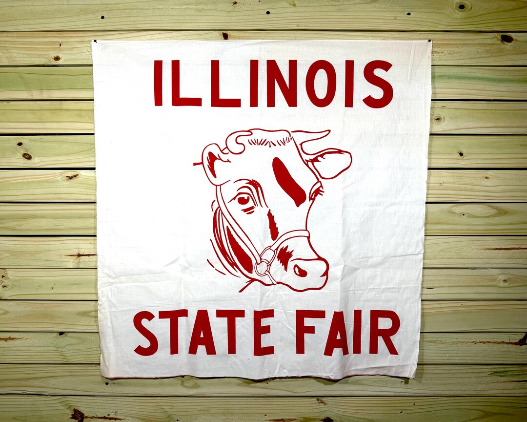 Illinois State Fair COW Flag, Farm Decor, Wall Hanging Banner, Wall Art ...
