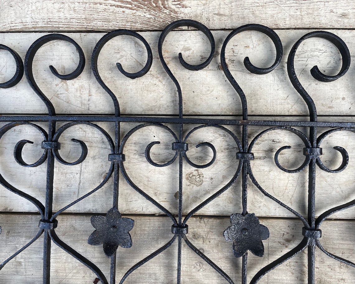 Antique Wrought Iron Gate Hearts Gate Antique Metal Grate | Etsy