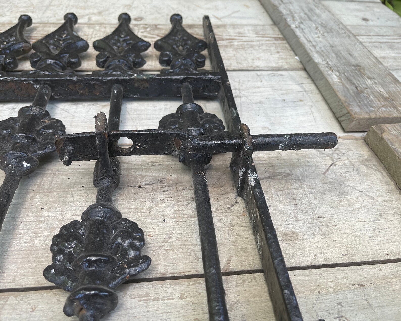 Antique Iron Spiked Gate With Latch 1800s Victorian Window - Etsy