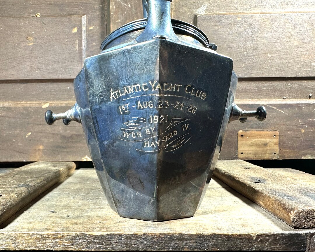 Atlantic Yacht Club Silverplate Trophy Teapot 1921 HAYSEED IV, Chester ...