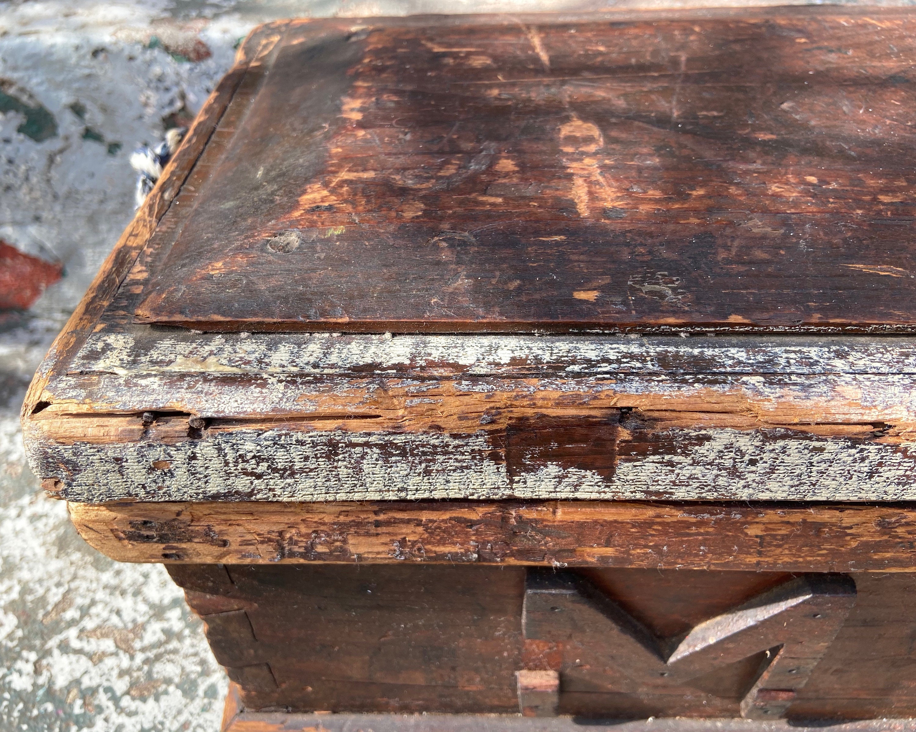 Antique Wooden Tool Box Primitive Toolbox Hand Made Tool Chest | Etsy