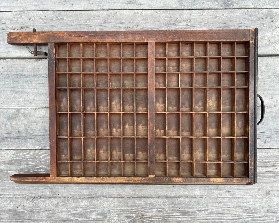 Printers Tray Vintage Printing Typeset Drawer LUDLOW Shadow Box Crate ...