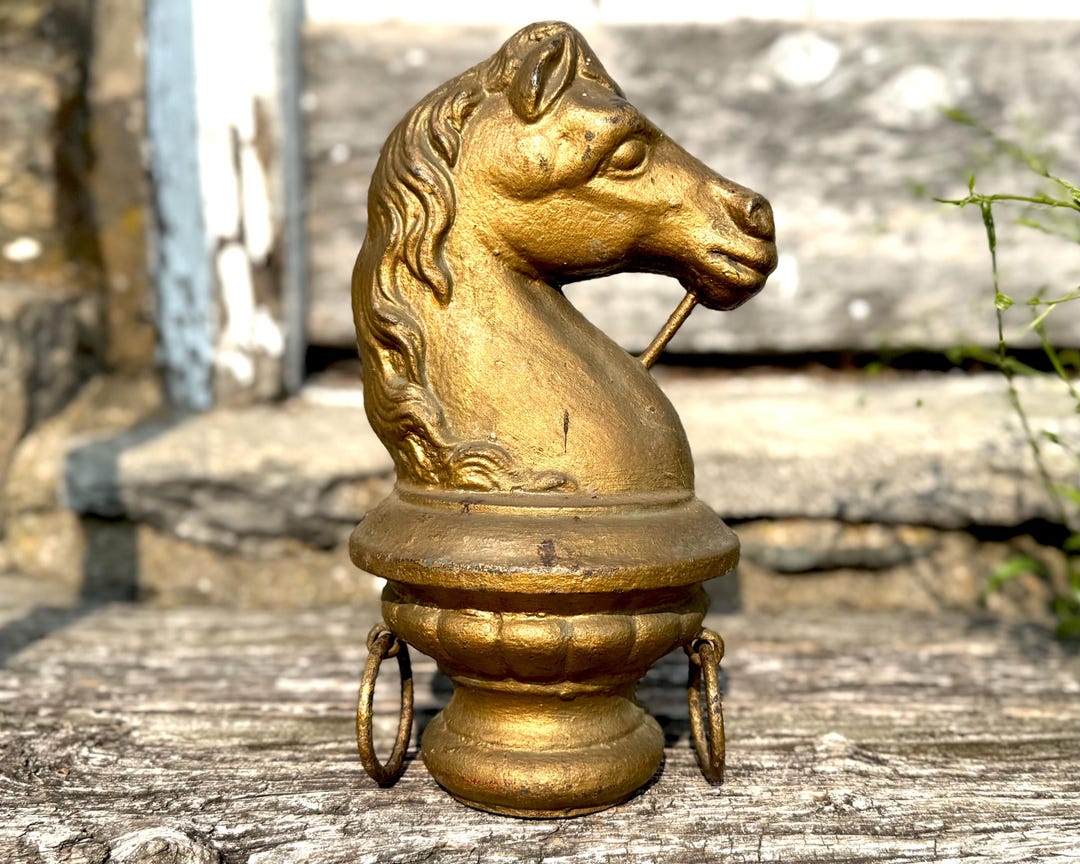 Antique Cast Iron Horse Head Hitching Post: Rustic Americana Decor - Etsy