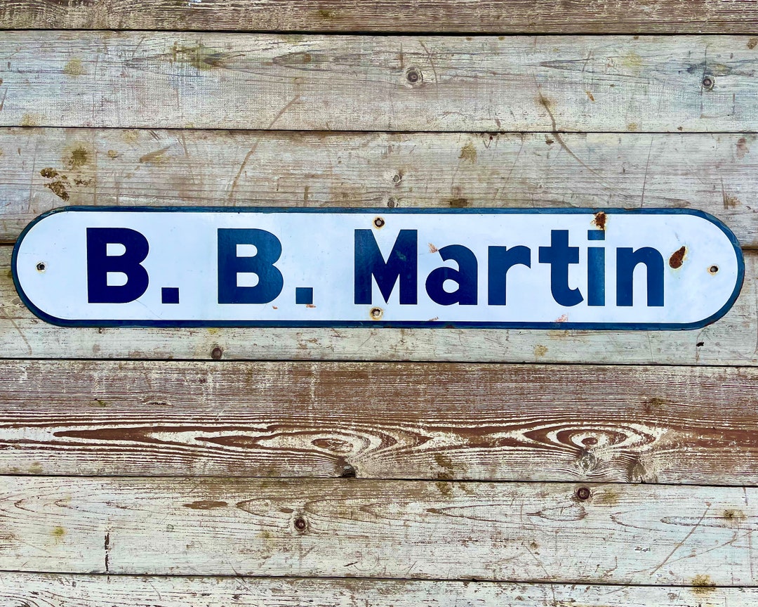 Vintage B. B. Martin Porcelain Sign: Lancaster PA Tobacco Warehouse ...