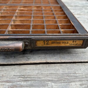 Printers Tray Vintage Printing Typeset Drawer LUDLOW Shadow Box Crate ...