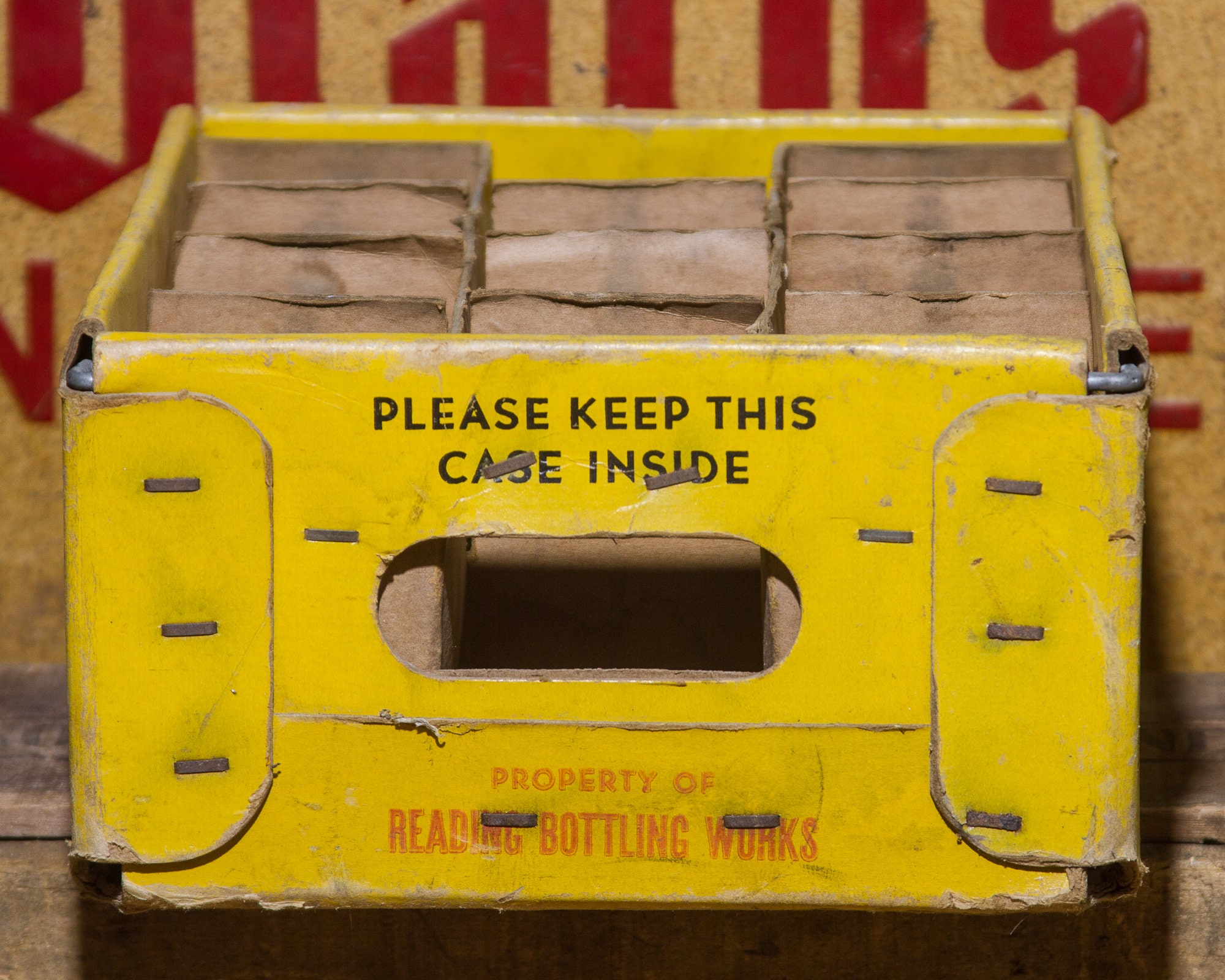 Vintage Soda Box Soda Crate Advertising Readings Soft Drinks | Etsy
