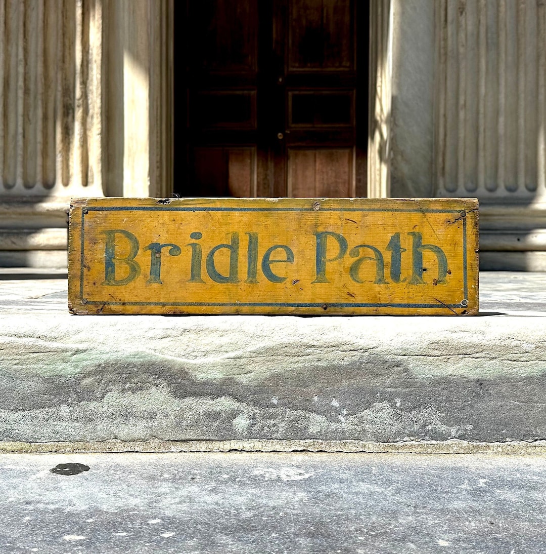 Antique Bridle Path Sign: 19th Century Equestrian Decor - Etsy
