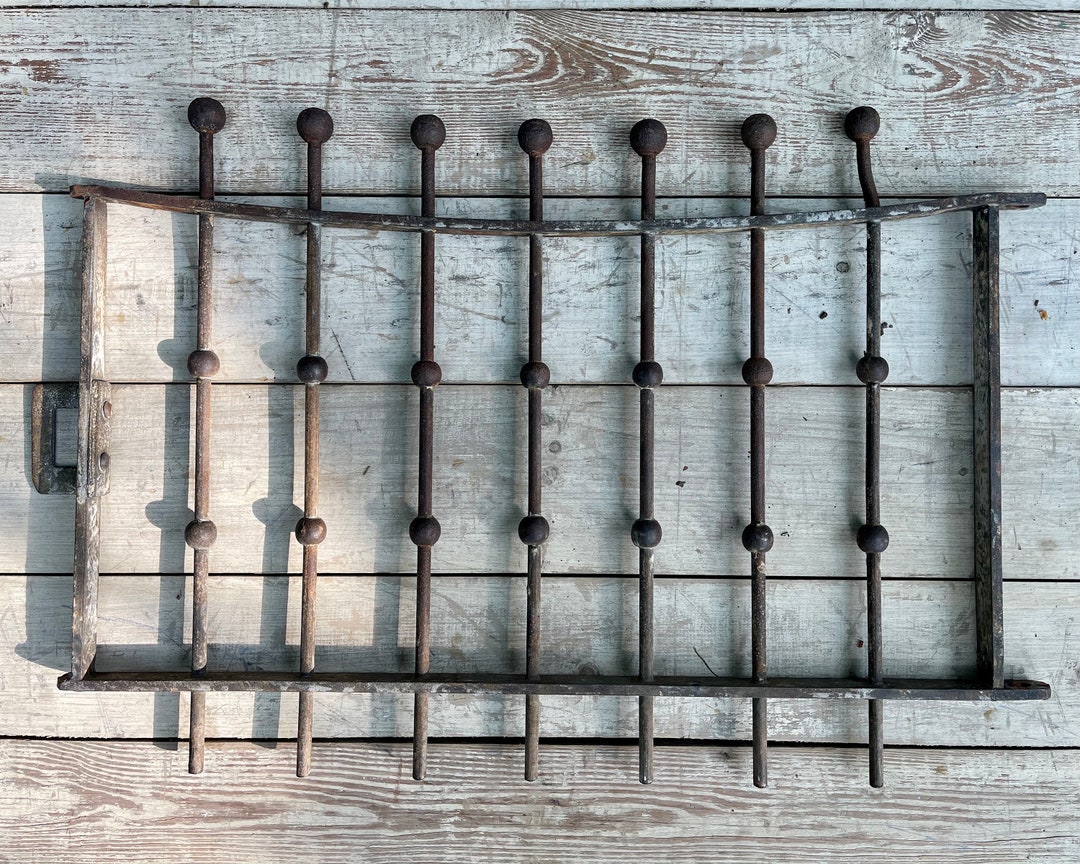 1800s Wrought Iron Gate Spiked Fence Gate Antique Metal Cover ...