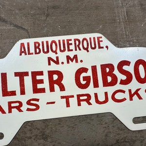Albuquerque New Mexico License Plate Topper, WALTER GIBSON Cars ...