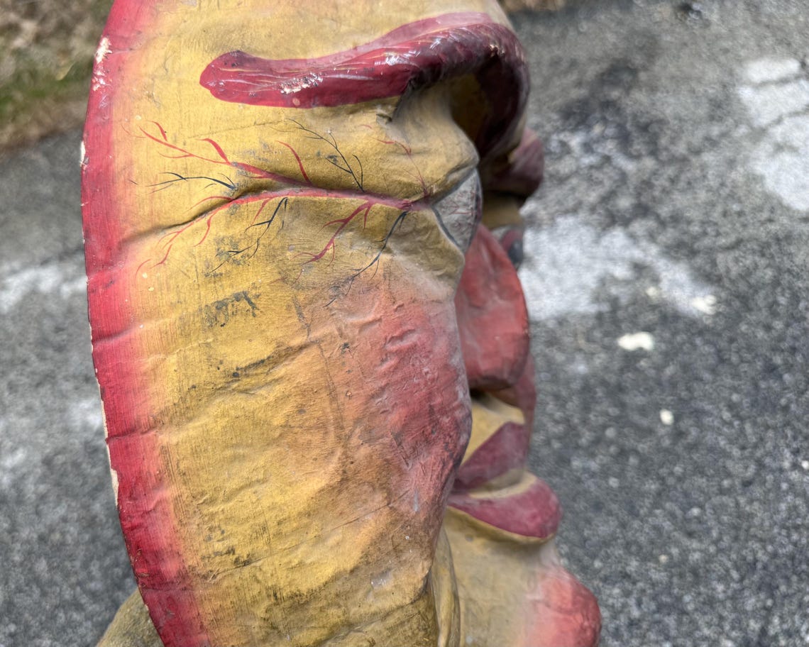Vintage Paper Mache Moon Man Wall Decor: Large Figural Folk Art - Etsy