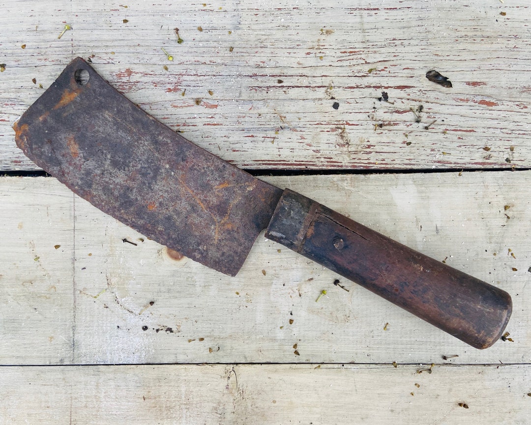 Antique Butchers Meat Cleaver: Rustic Farmhouse Kitchen Decor - Etsy