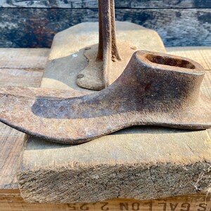 Antique Cobblers Anvil, Large Vintage Anvil, Wooden Anvil Stand, Rustic ...