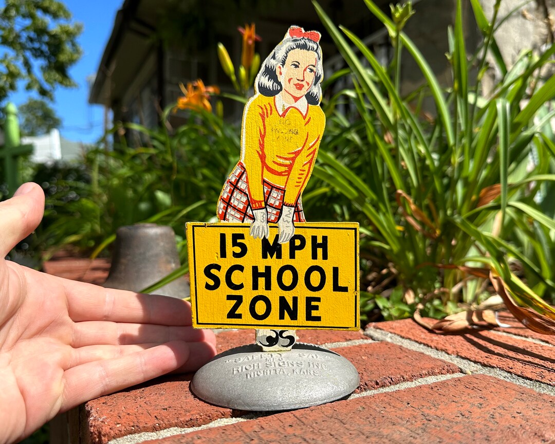 Salesman Sample SAFETY SAL Sign, RARE 1940s Wichita Brass and Aluminum ...