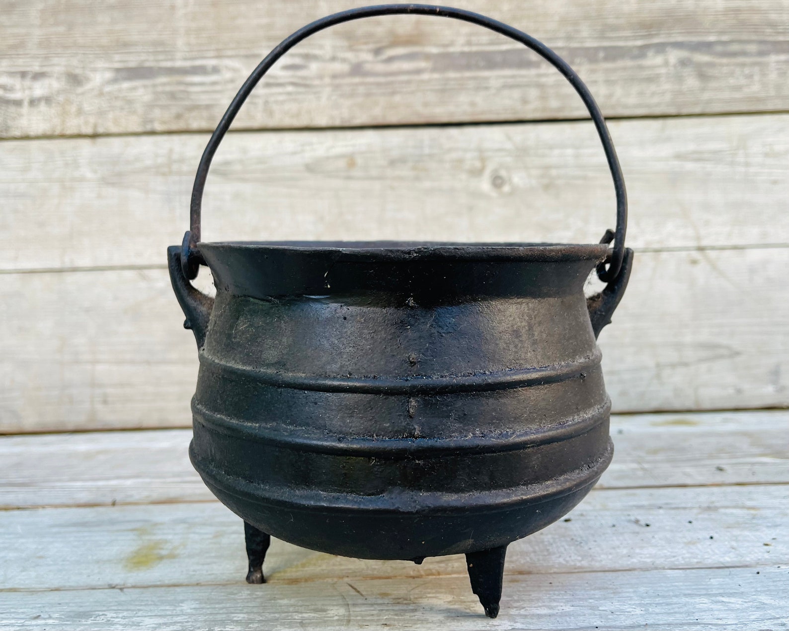Small Antique Cast Iron Cauldron Farmhouse Antiques - Etsy