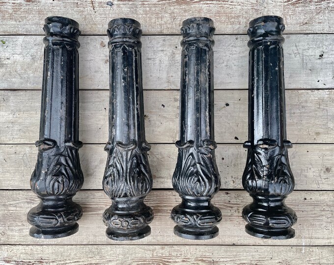 Antique Cast Iron Legs, Table Legs, Bench Legs, Art Nouveau, Victorian ...