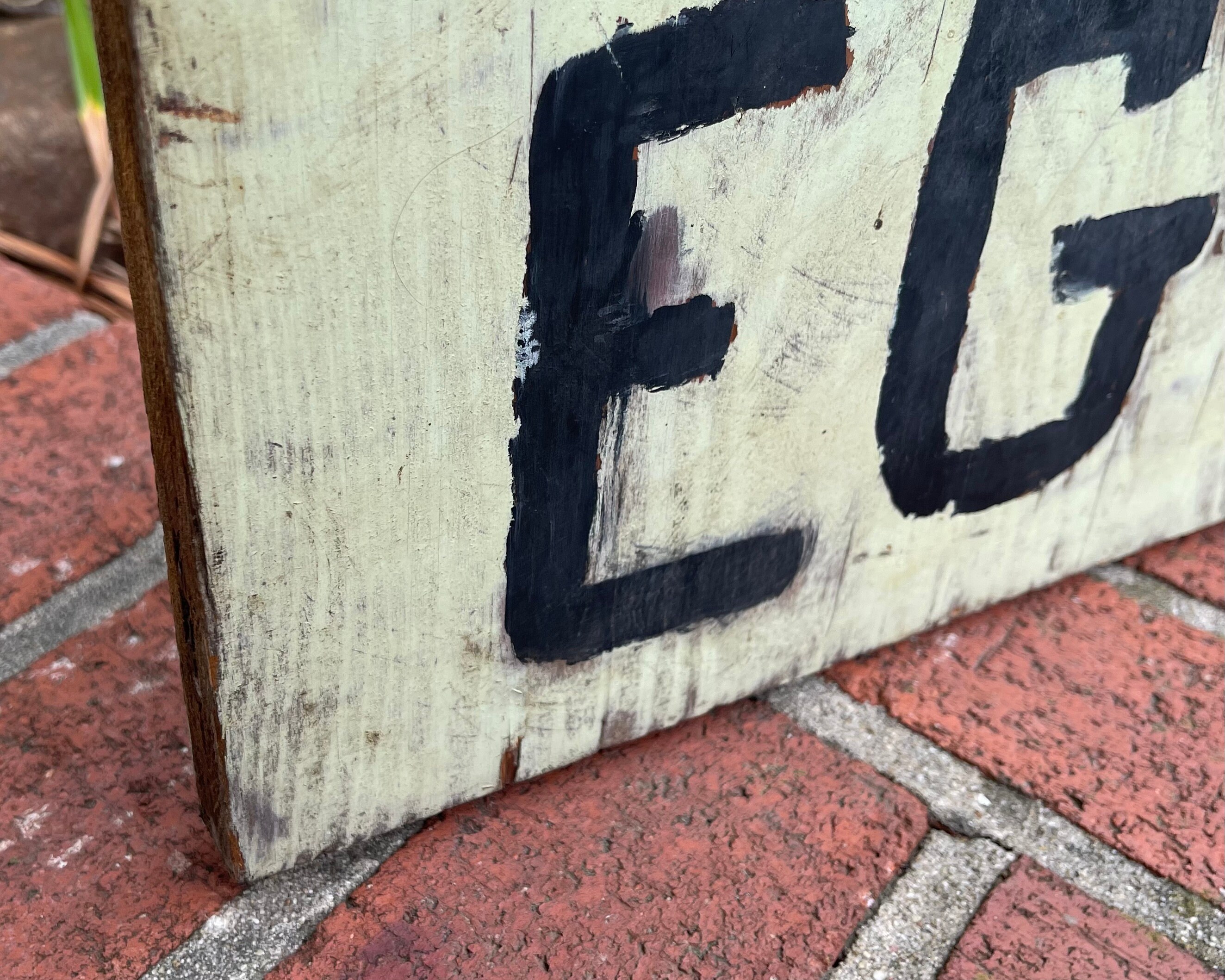 Vintage Fresh Eggs Sign: Primitive Green Painted Farmhouse Decor - Etsy