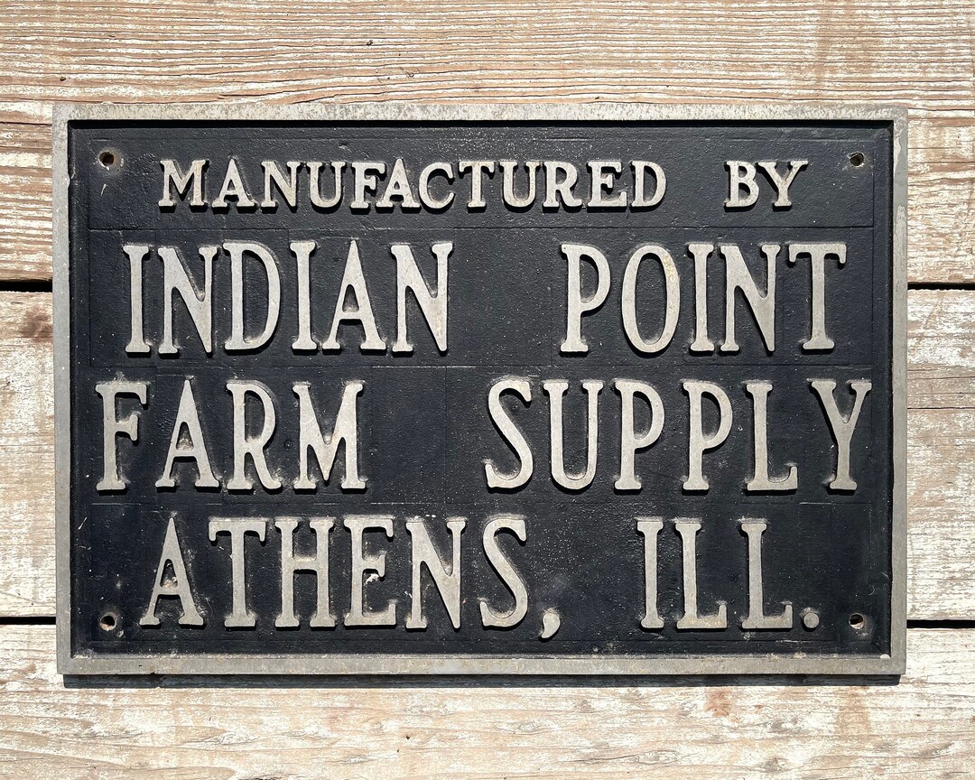 Indian Point Farm Supply Sign From Athens Illinois, Advertising Sign ...