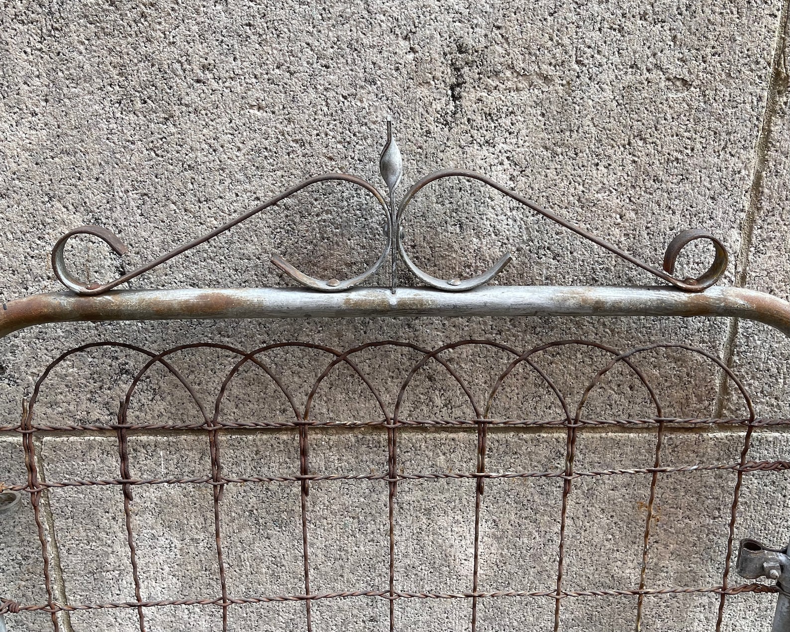 Vintage Metal Garden Gate: Braided Wire Trellis, Architectural Salvage ...