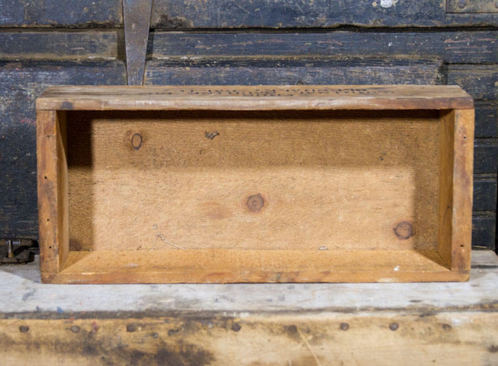 Wooden Crate Machinist Box Vintage Advertising Anvil Vice | Etsy