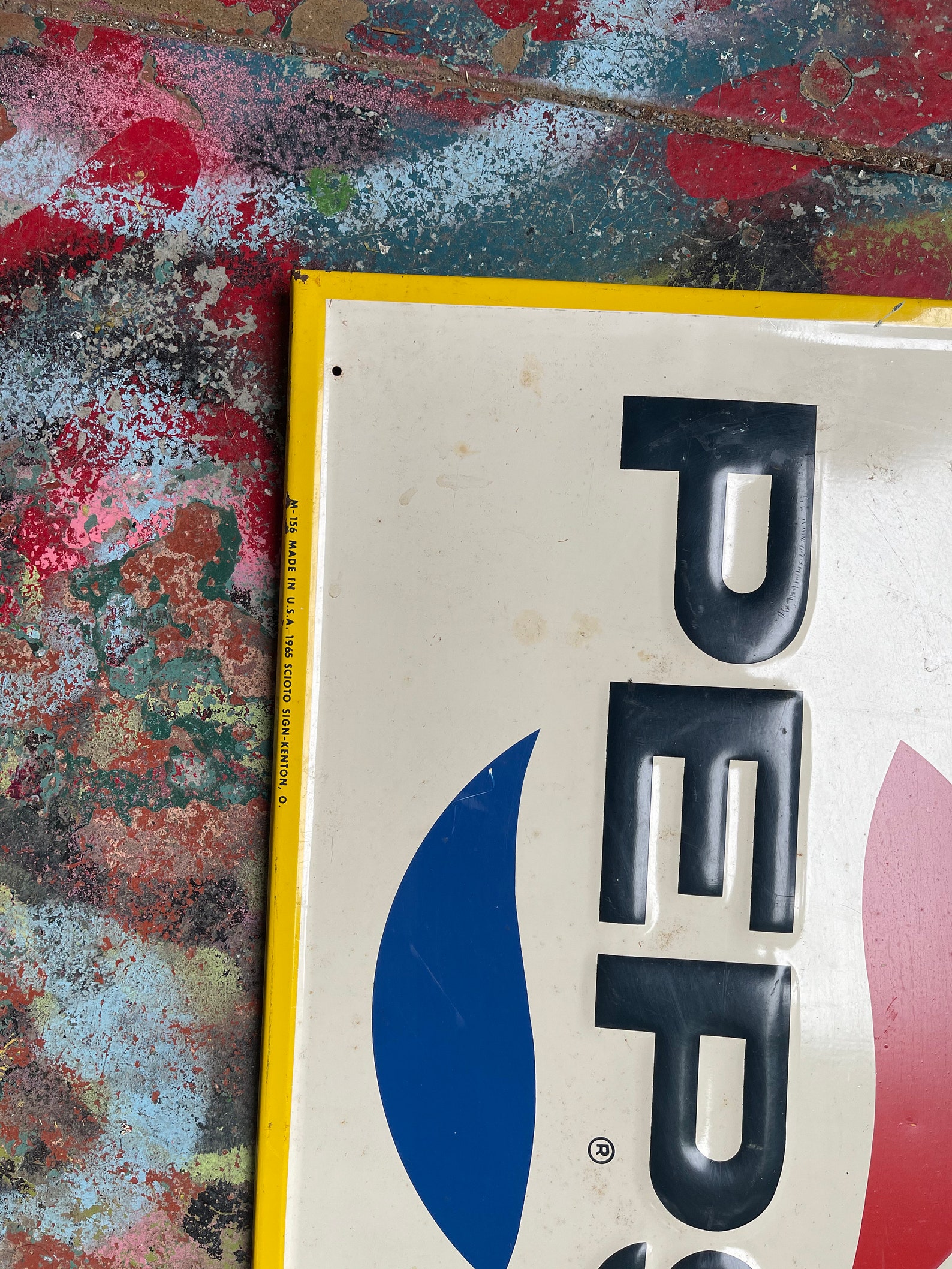 Vintage Pepsi Sign 31'' Tin Sign Large Metal Sign | Etsy