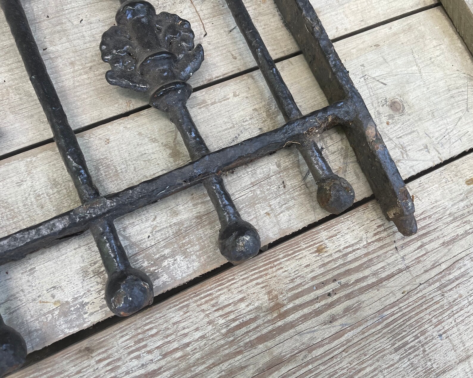 Antique Iron Spiked Gate With Latch 1800s Victorian Window | Etsy