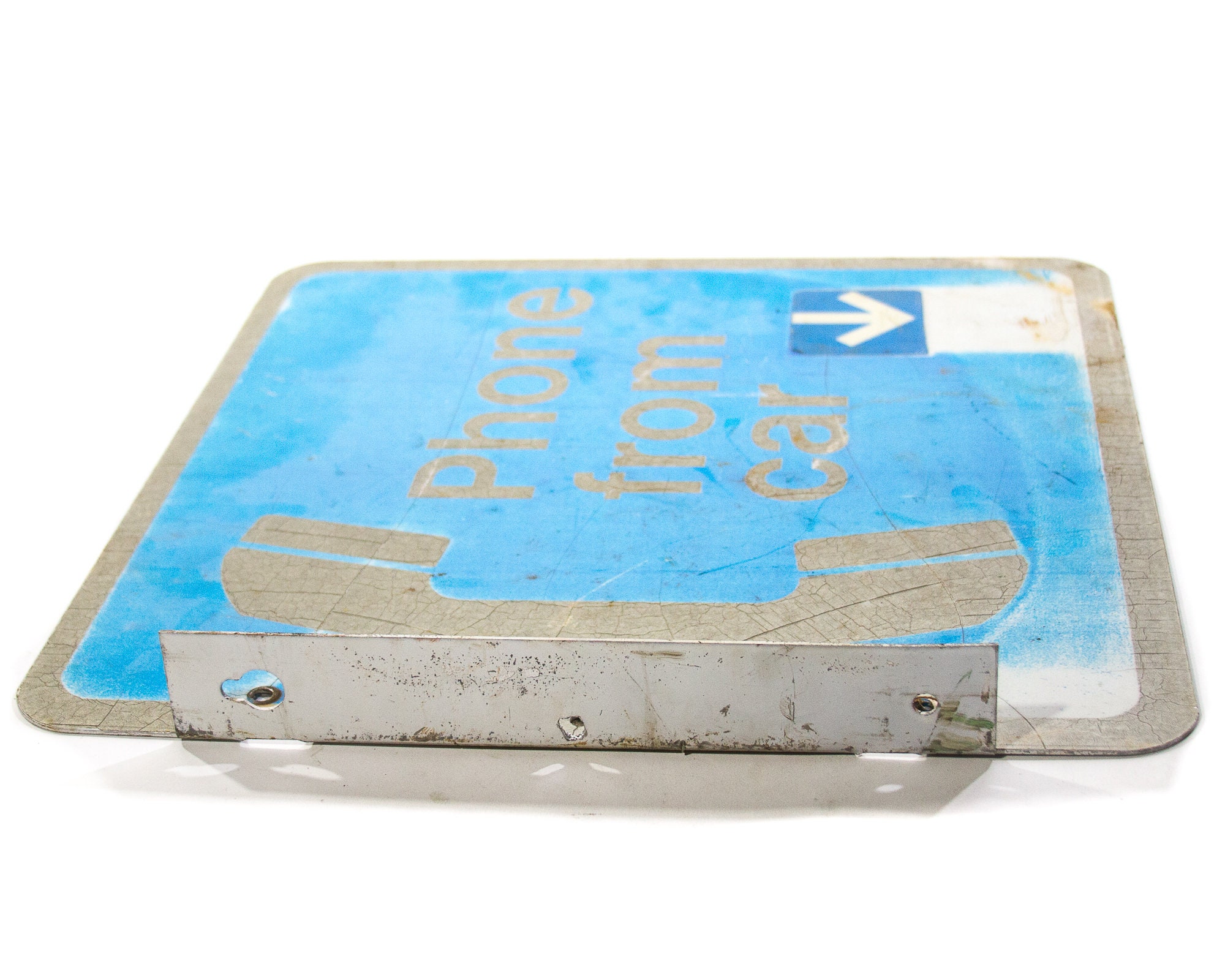 Vintage Metal Sign from Pay Phone Booth Flange Sign Pay | Etsy