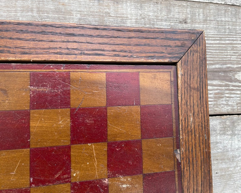 Antique Game Board Checkerboard Checker Board Primitive | Etsy