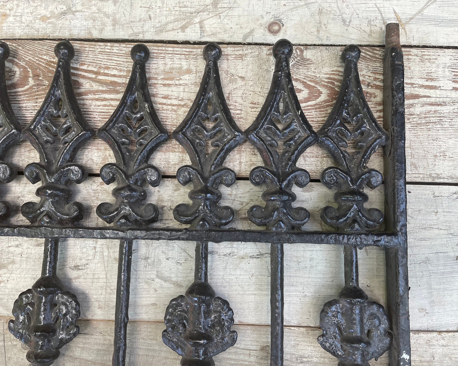 Antique Iron Spiked Gate With Latch 1800s Victorian Window - Etsy