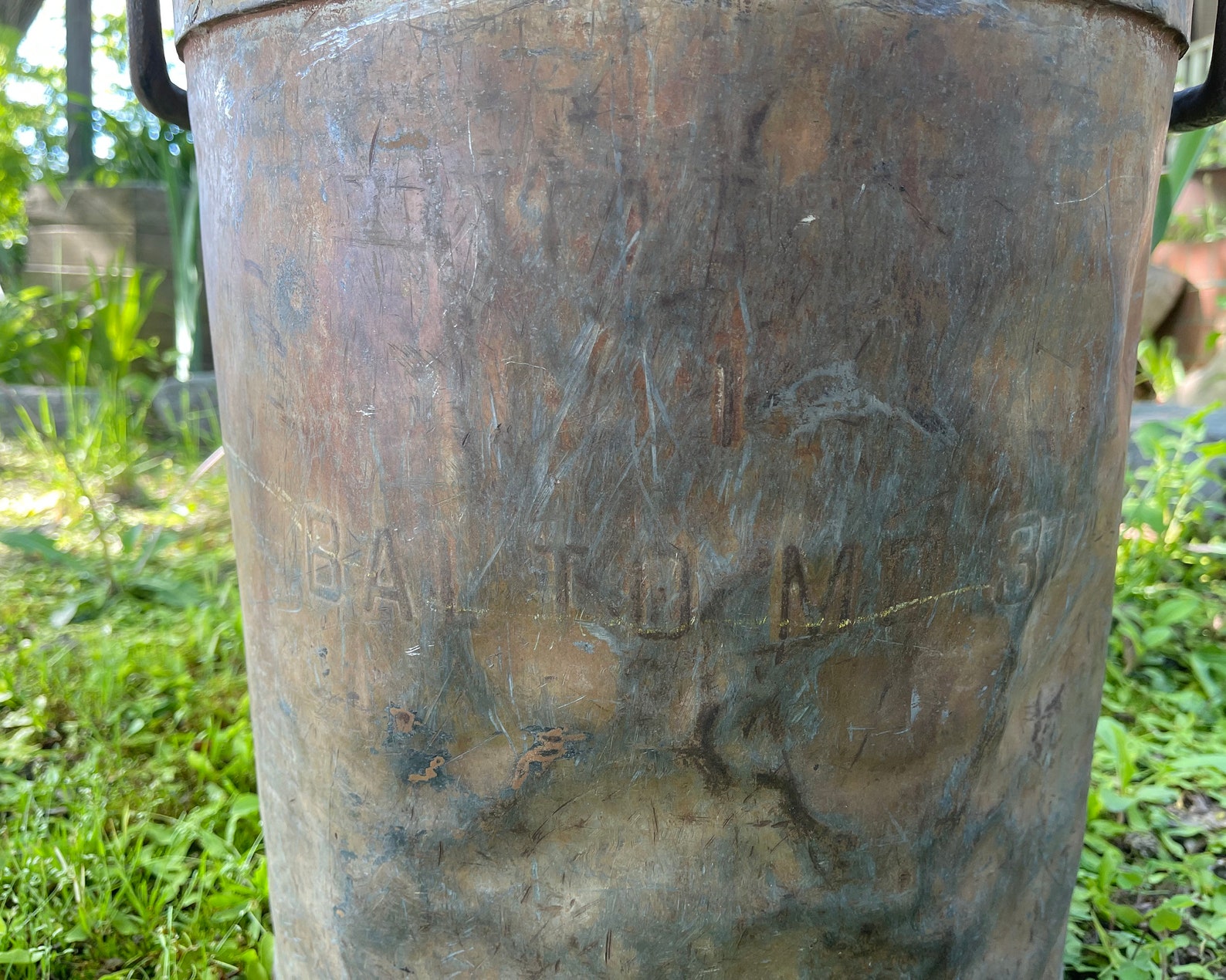 Antique KEYSTONE Dairy Milk Can: Farmhouse Yard Art, Western Maryland ...