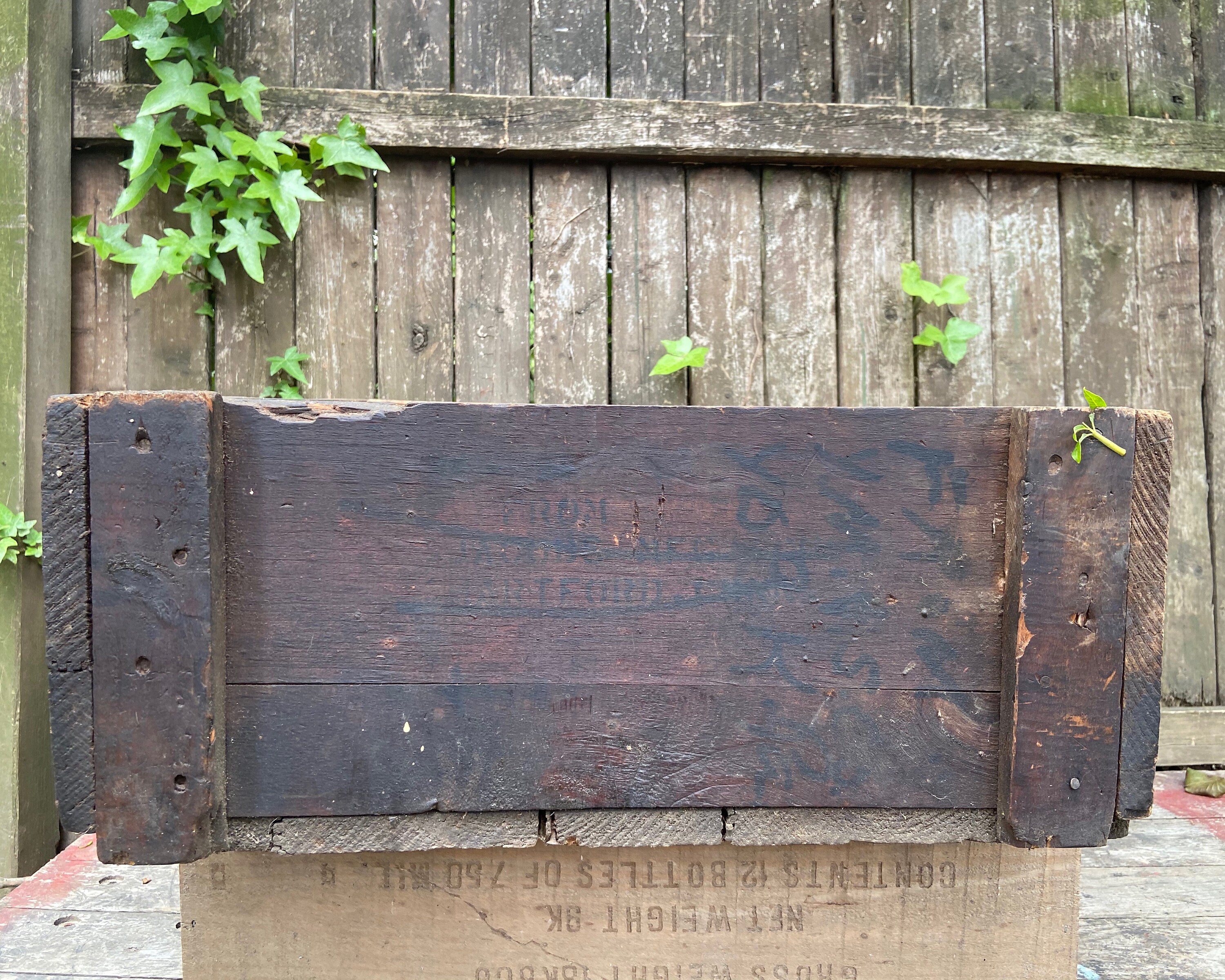 Antique Wooden Crate JACOBS CHUCKS Crate Vintage Wood Box | Etsy