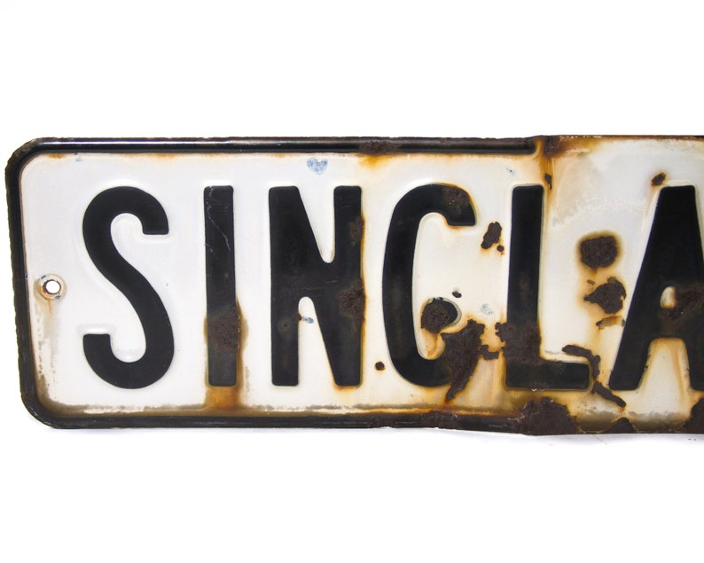 Antique Sinclair Sign Sinclair Road Name Sign Metal Enamel - Etsy