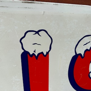 Vintage ICE Sign, General Store Ice Sign, FROZEN Ice Advertising, Metal ...