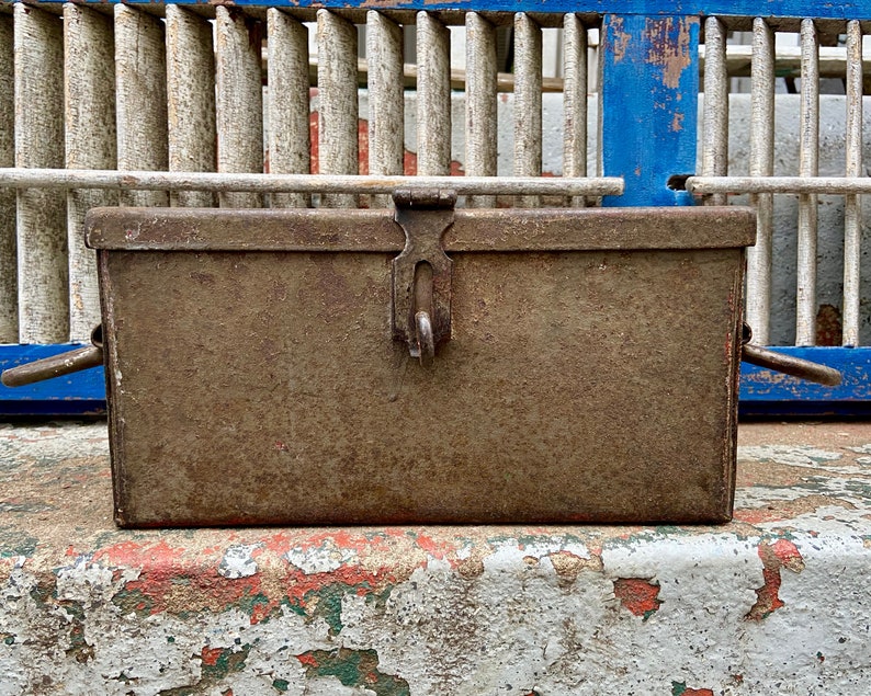Antique Strong Box Lock Box With Latch Industrial Tool Box | Etsy