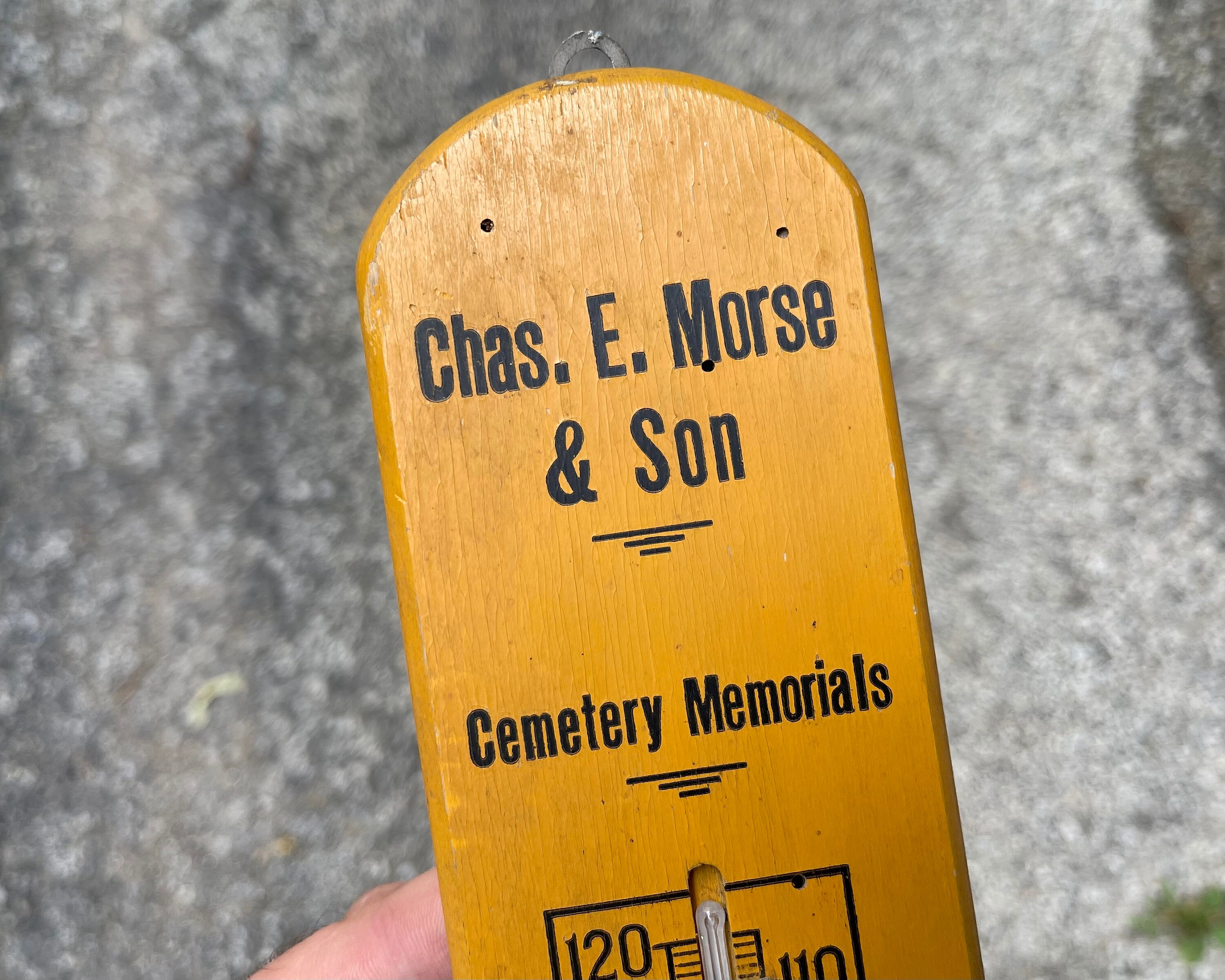 Antique Cemetery Memorials Thermometer Sign Advertising Trade - Etsy