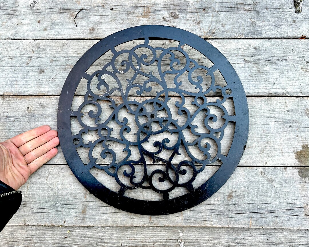 Large Antique Cast Iron Heater Grate 15.5'' 1800s Victorian Era Home ...