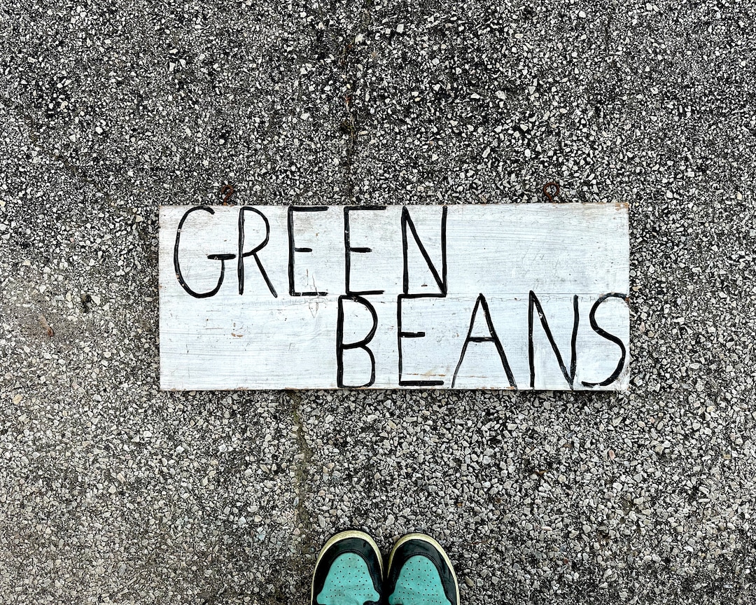 Vintage Wooden 'green Beans' Farm Sign: Rustic Americana Decor - Etsy
