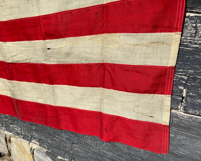 Antique American Flag HUGE 94'' X 59'' Rare - Etsy