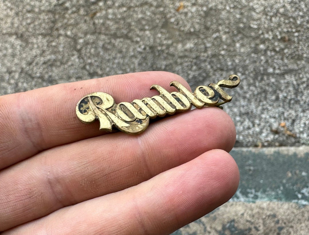 Antique Rambler Brass Automobile Pin - 1901 Hanson Chicago Maker - Etsy