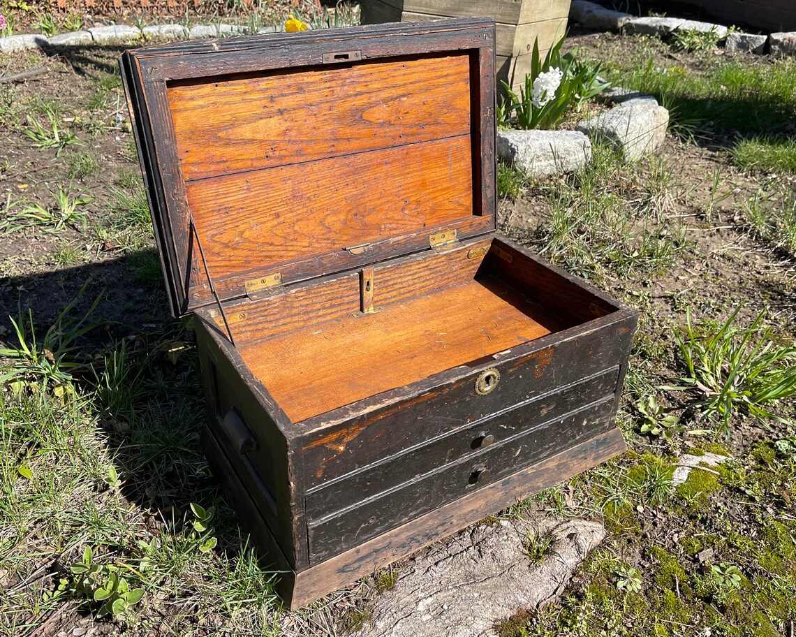 Antique Watchmakers Cabinet Tool Chest Tool Box Spool - Etsy
